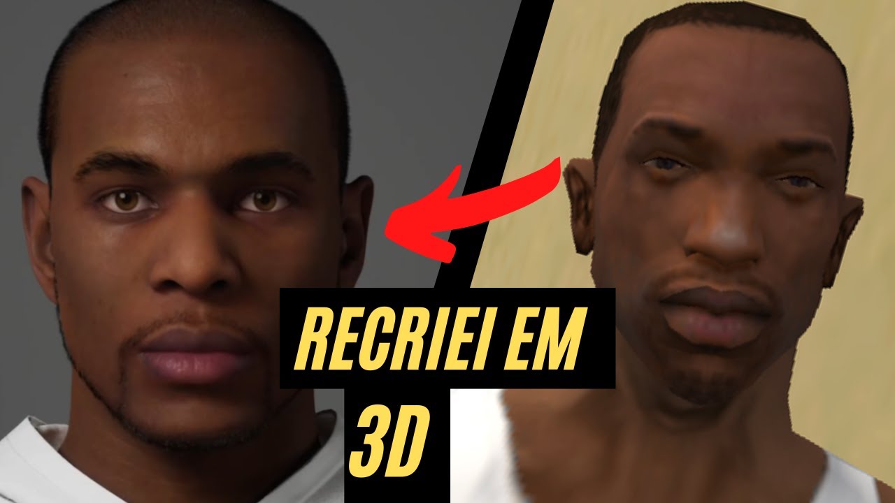 Como eu RECRIEI o CJ do GTA SAN ANDREAS em 3D - YouTube