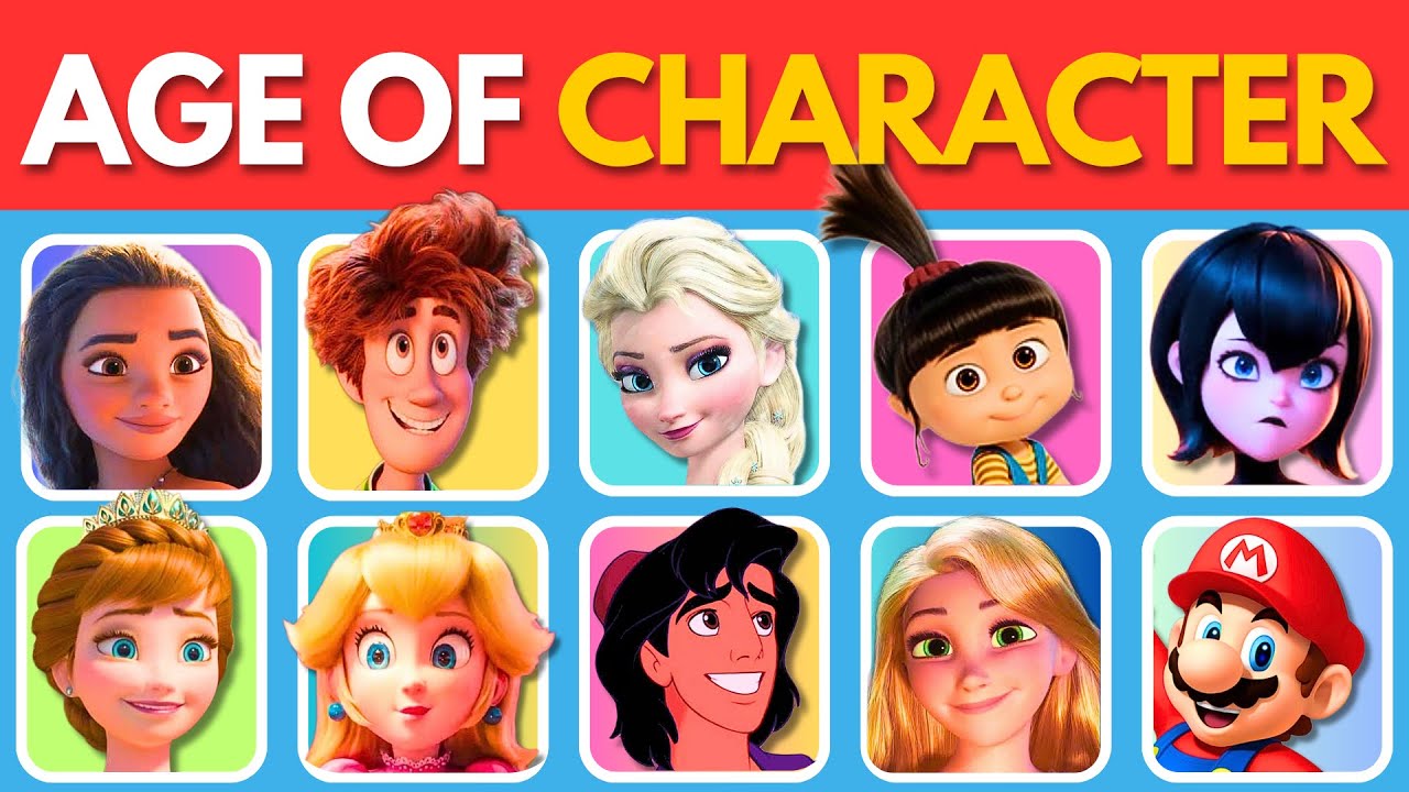 Guess the Age of Animated Movie Characters! 🕒 How Close Can You Get?🎉 ...