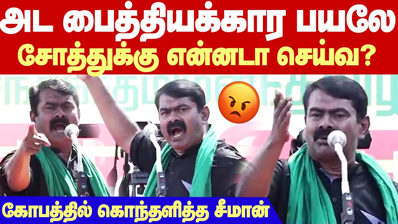 Seeman Angry speech at Tiruvannamalai |அட!பைத்தியக்கார பயலுகளா ...