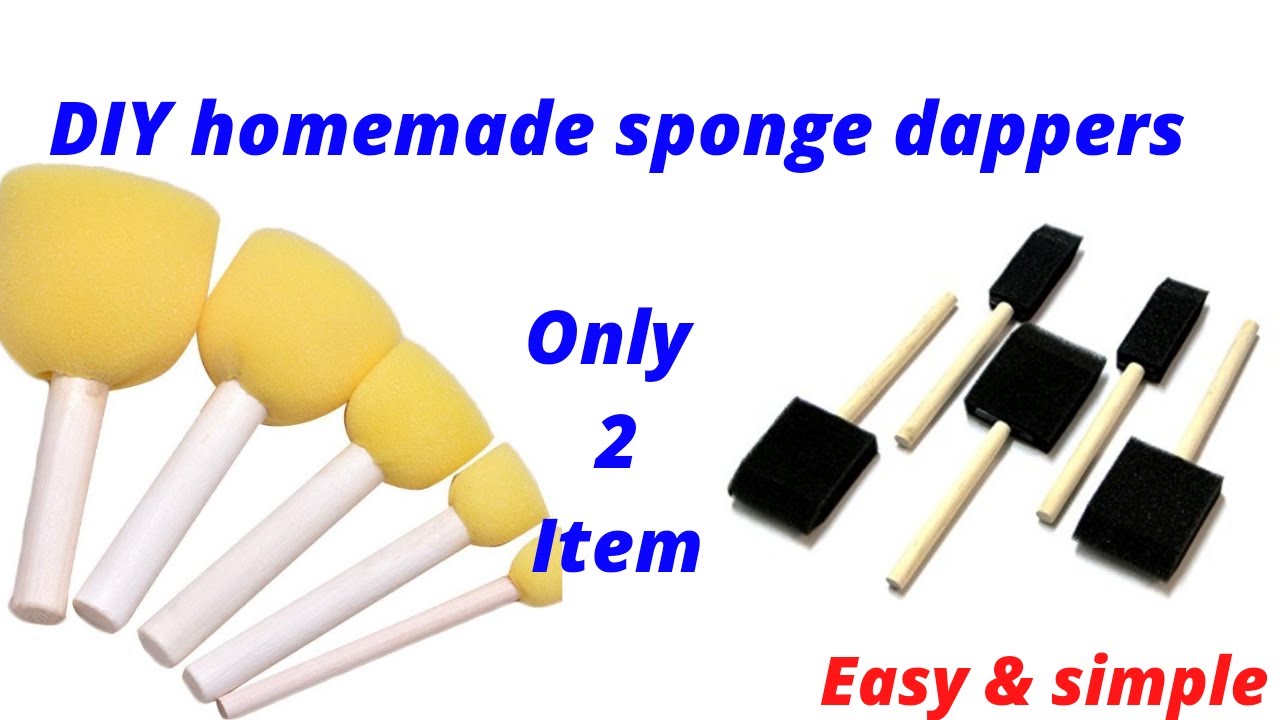 DIY sponge dabber | How to make sponge brush at home - YouTube