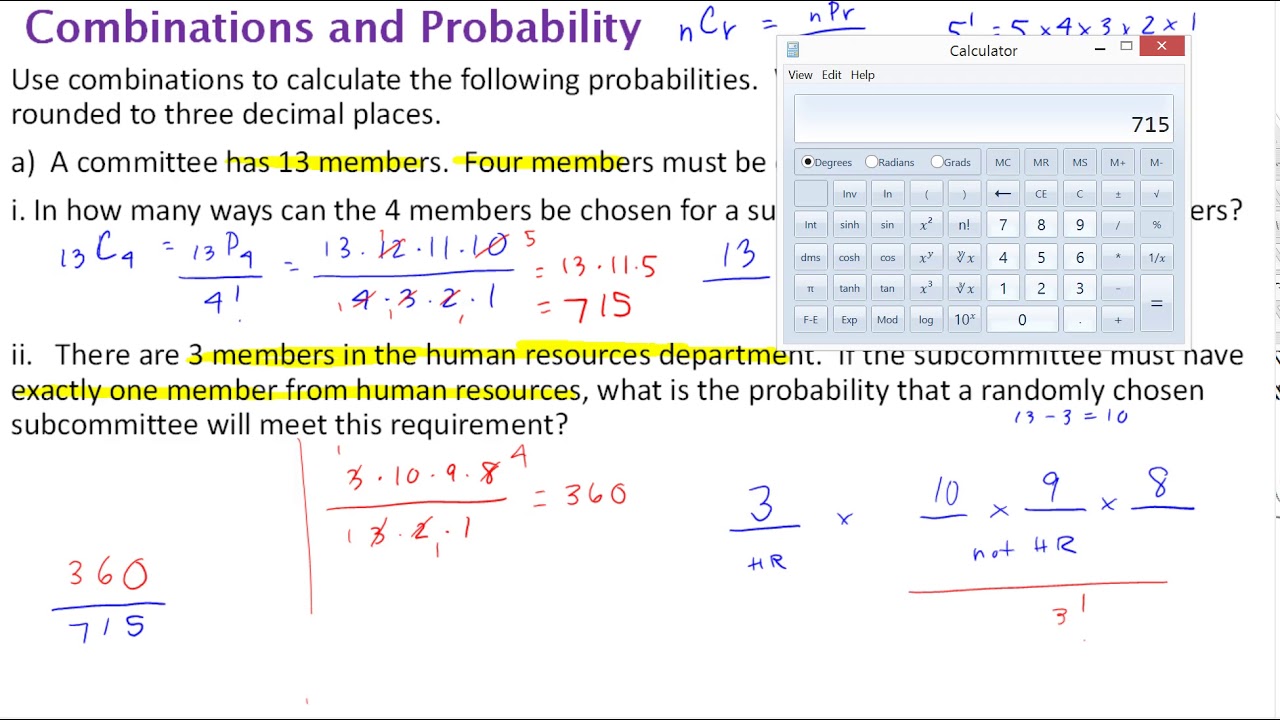 College Math Unit 11 Problem 21 Part 1 - YouTube