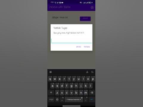 Hasil pengaplikasian SQLite pada Android Studio berupa To Do List - YouTube