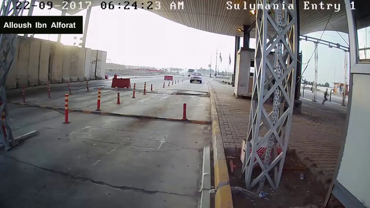 A heavy truck crash into military check point. Must watch. - YouTube