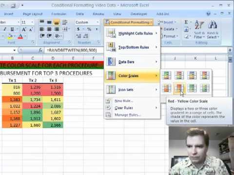 Excel Video 49 Color Scales - YouTube
