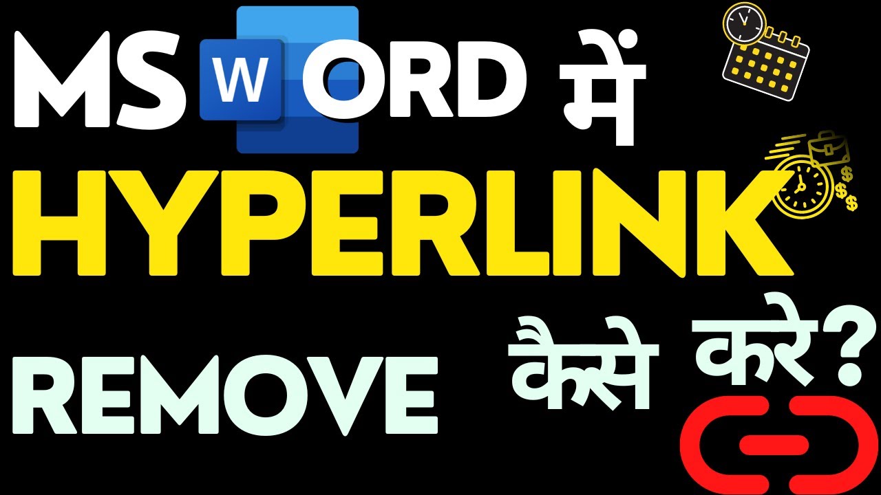 How To Remove HYPERLINK In Word Document SHORTCUT YouTube How To Remove HYPERLINK In Word Document SHORTCUT YouTube