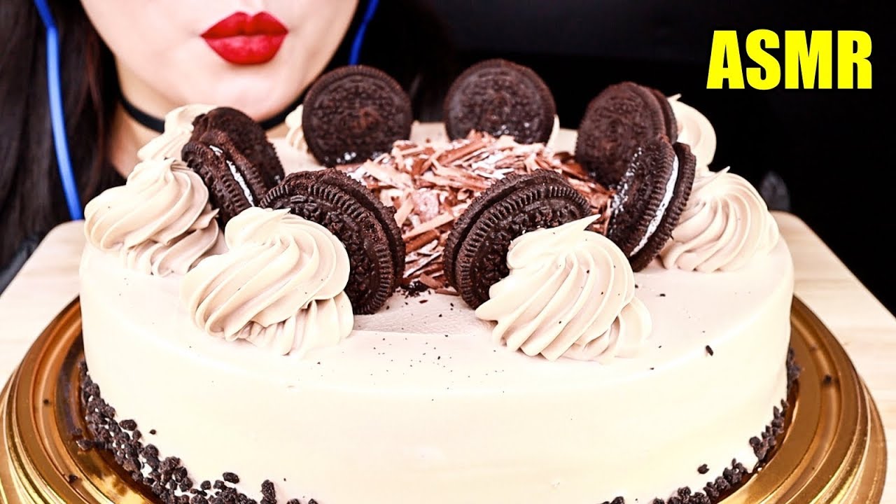 쿠키초코 생크림케이크 생크림케이크 Asmr 리얼사운드 먹방 Cookie Choco Cream Cake Eating