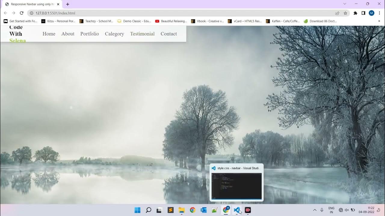 Responsive nevigationbar using only HTML and CSS no javascript - YouTube
