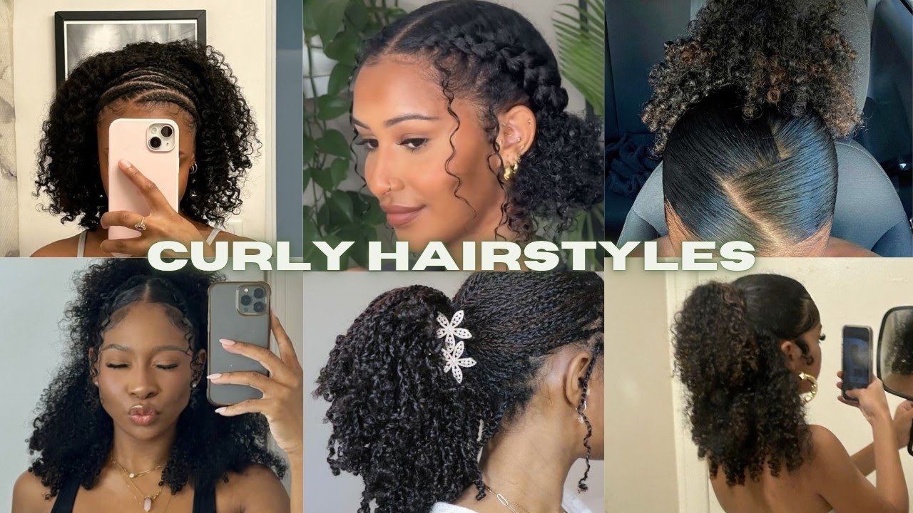 Hairstyles for Curly Type 3c Hair - YouTube