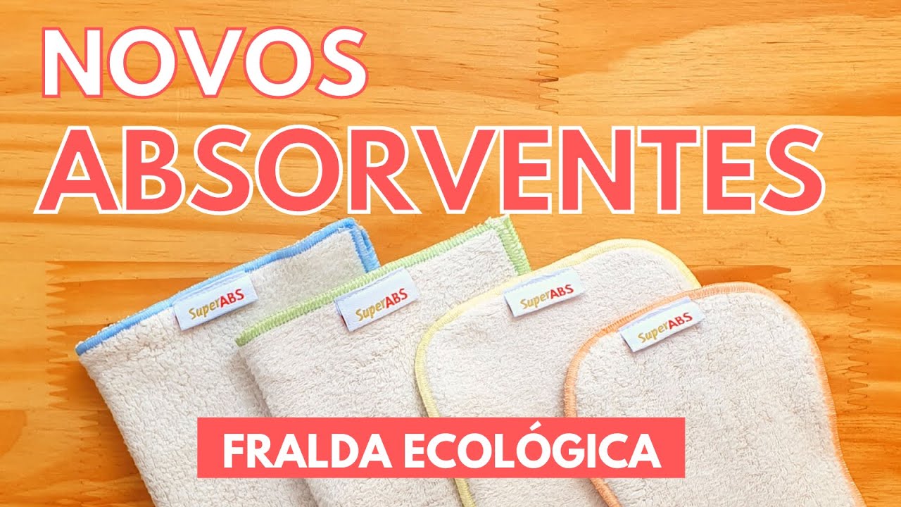 NOVOS ABSORVENTES FRALDADINHOS - Material reciclado, toque seco, maior ...