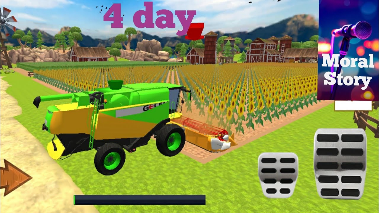fasal katai || moral Stories || sunflower farming game || Stories in ...