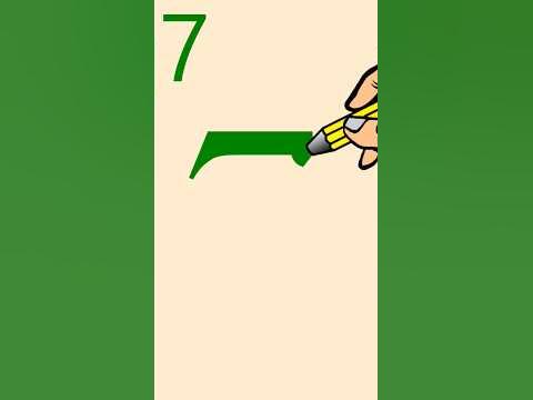 How to write 7 in English #numberwriting - YouTube