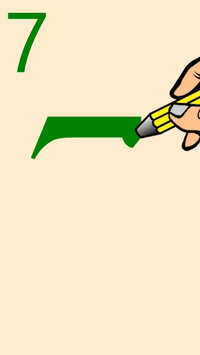 How to write 7 in English #numberwriting - YouTube