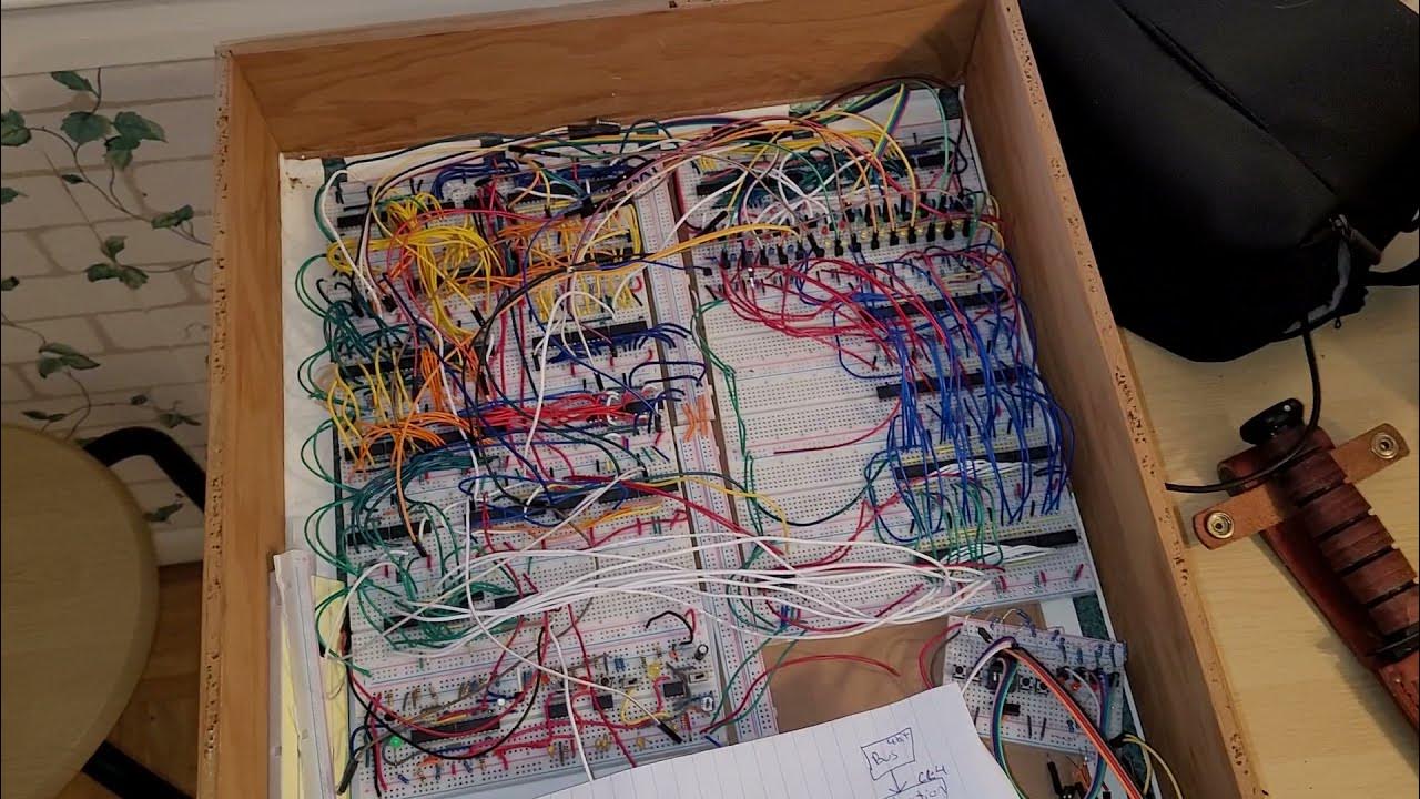 Building a 4-bit breadboard computer with 12-bit addressable memory ...