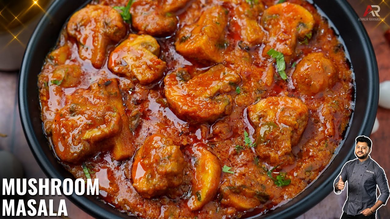 मशरुम मसाला करी की रेसिपी | Mushroom Masala Recipe Hindi | Atanur ...