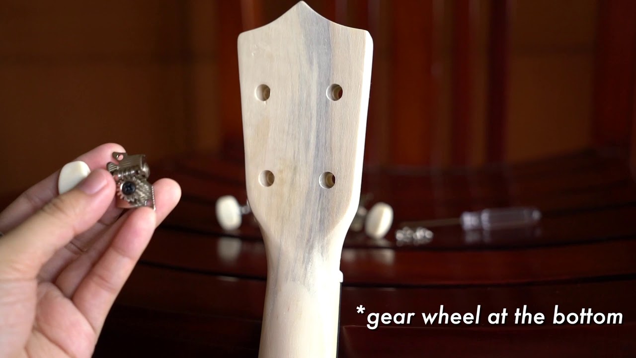DIY Ukulele - Attaching Tuning Pegs - YouTube