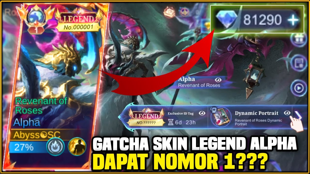 GATCHA SKIN LEGEND ALPA DAPAT NOMOR 1 ?? - SKINNYA KEREN BANGET - YouTube