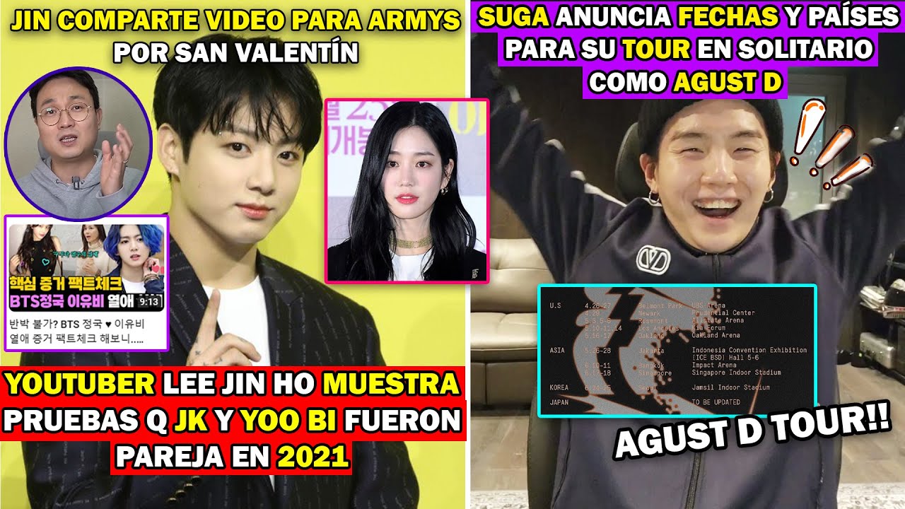 😮 YOUTUBER 'CONFIRMA' QUE JK Y ACTRIZ LEE YOO BI FUERON PAREJA/SUGA ANUNCIA TOUR EN SOLITARIO ...
