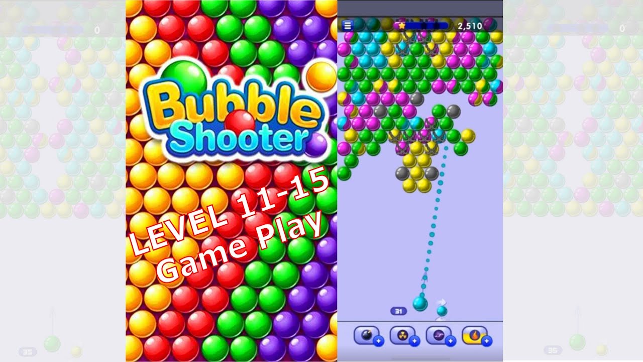 Bubble Shooter Pop Bubbles Level 16 to 20. Arcade Game Play. - YouTube