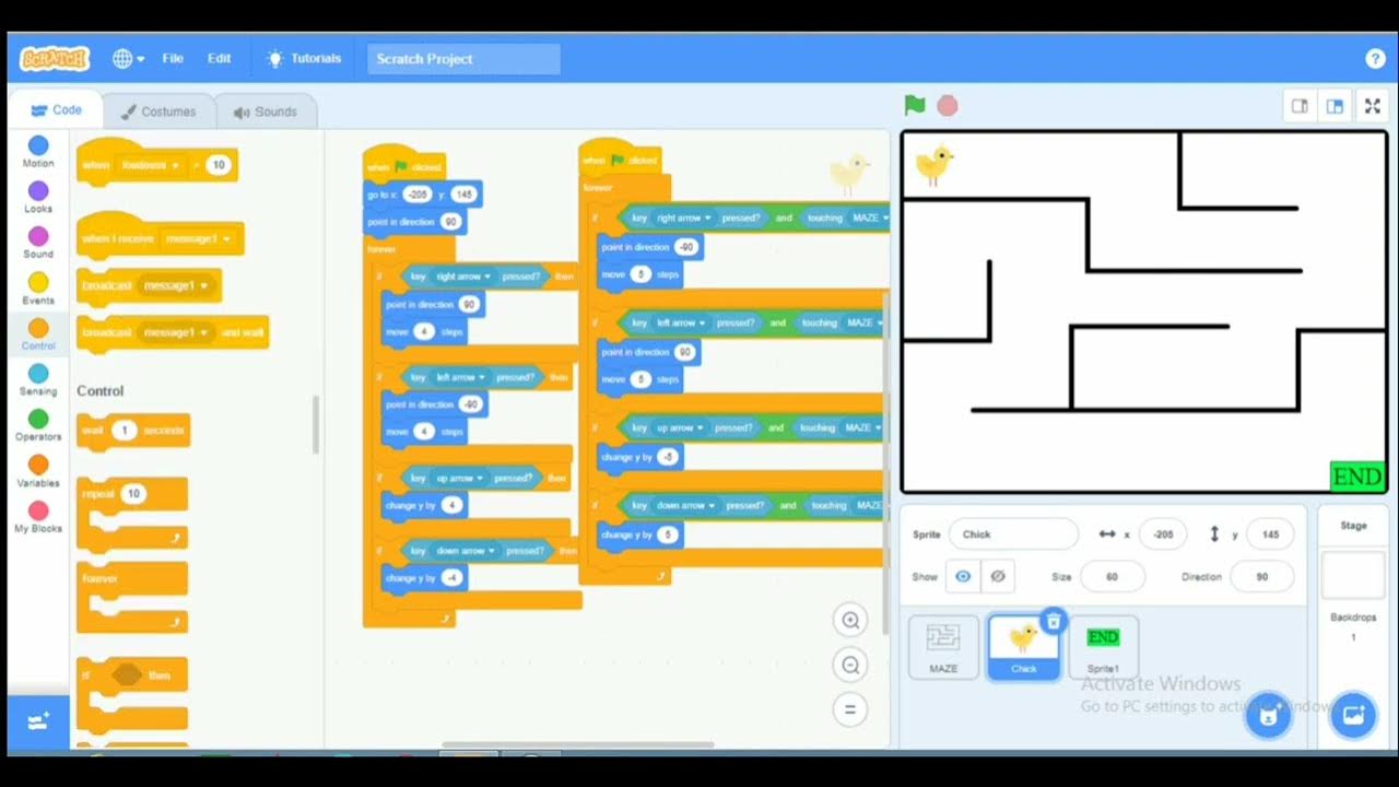How to code a maze game in scratch (part 1) - YouTube