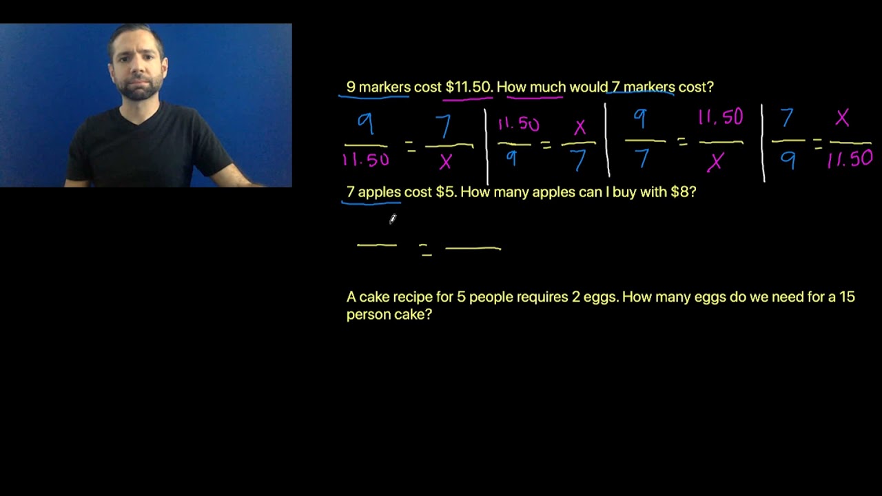 Writing proportions example - YouTube
