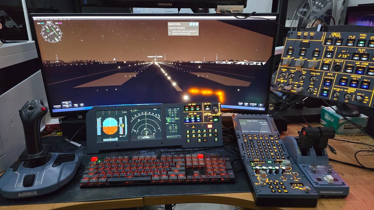 Tabletop cockpit, fun in a small space - YouTube