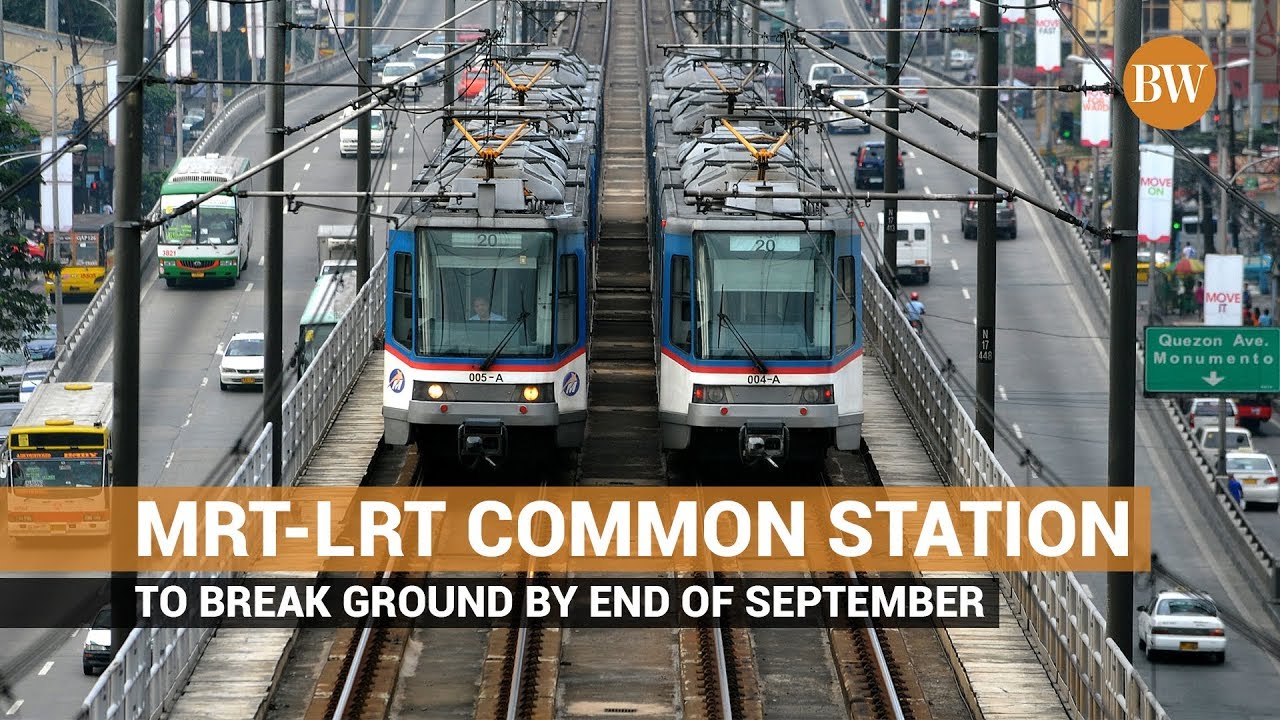 MRT LRT common station to break ground by end of September - YouTube