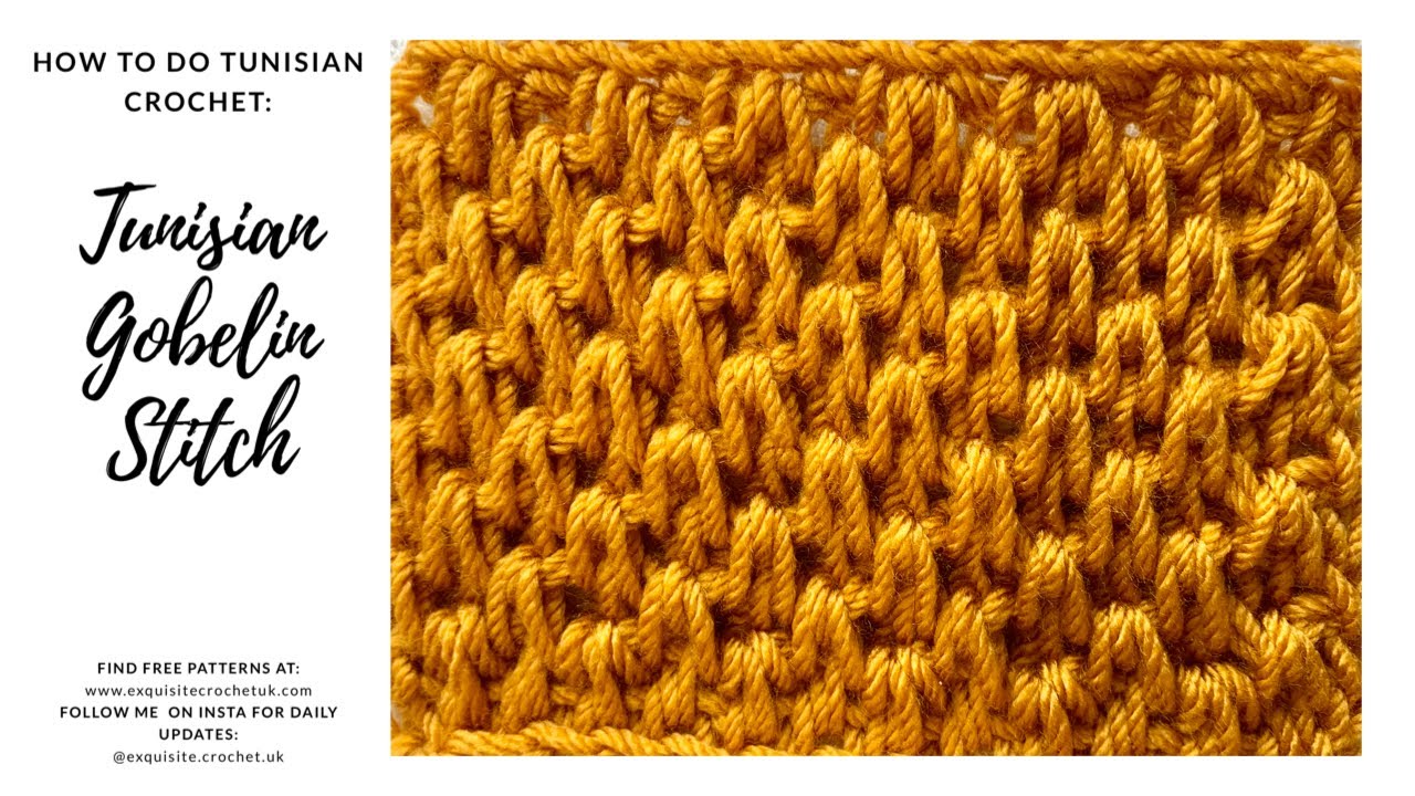 Tunisian Crochet 101: Tunisian Gobelin Stitch - YouTube
