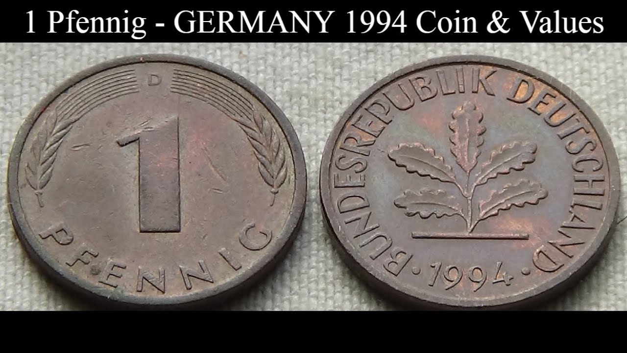 1 Pfennig, GERMAN Democratic Republic - 1994 Coin & Values - YouTube
