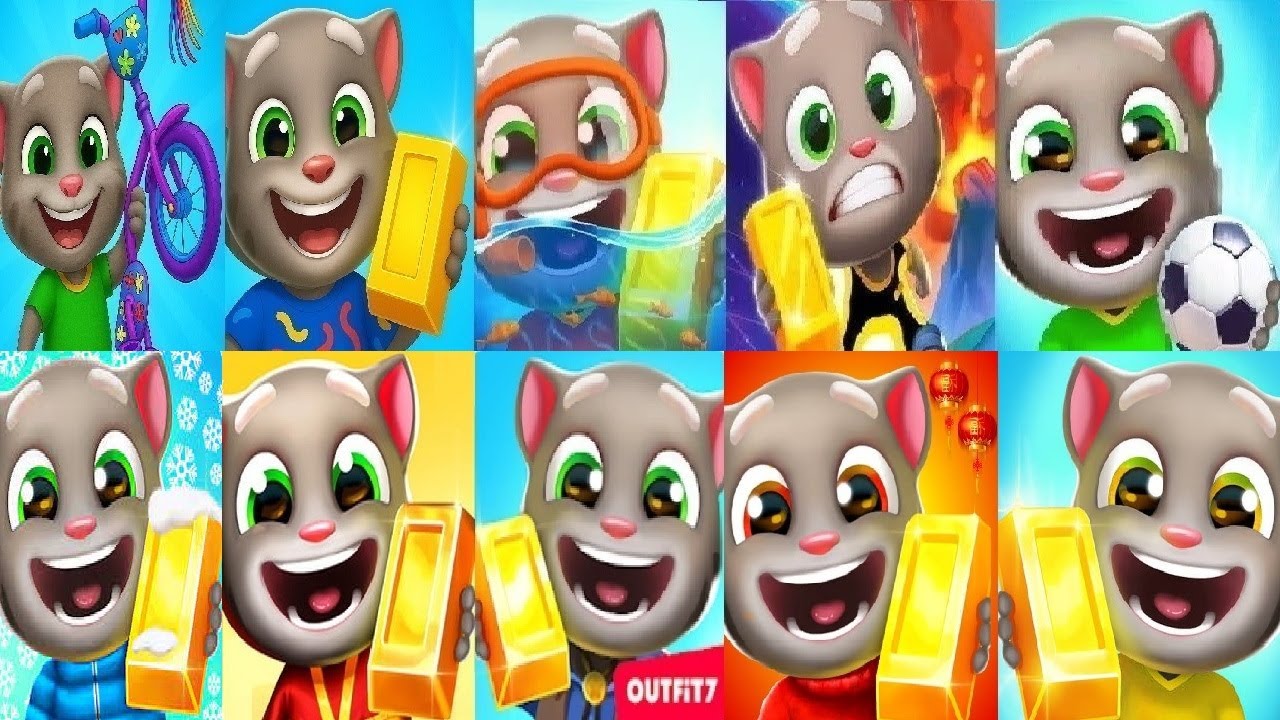 Talking Tom Gold Run Snake Off Tom VS Champion Tom Stone Age Hank Lucky ...