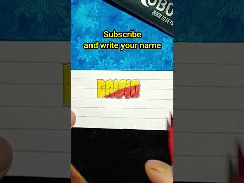Bubble letter writing || david name writing on request#calligraphy # ...