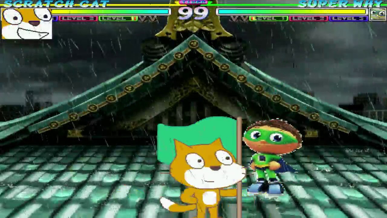 Mugen battle Scratch Cat vs Super Why - YouTube