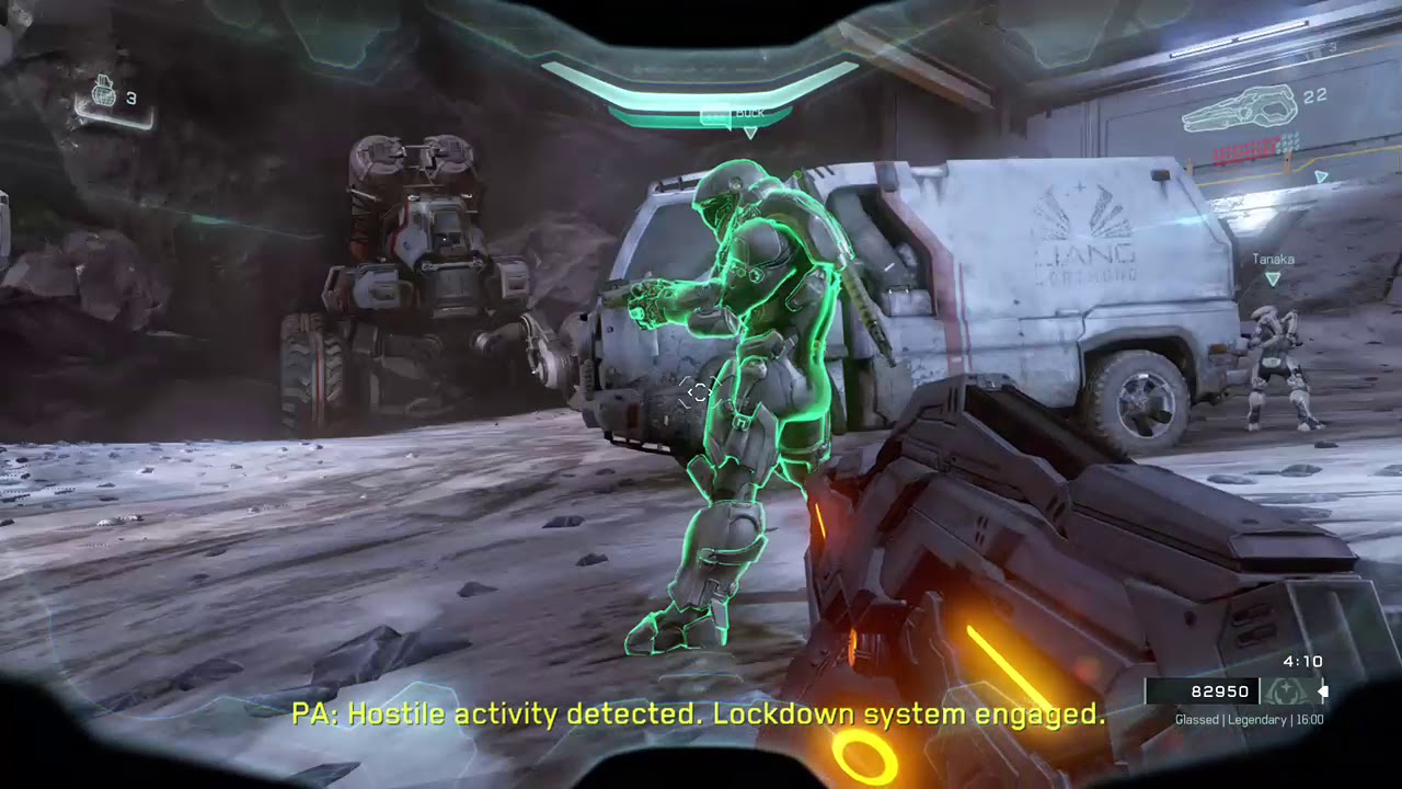 Halo 5 Glassed Legendary 2 skulls part 1 - YouTube