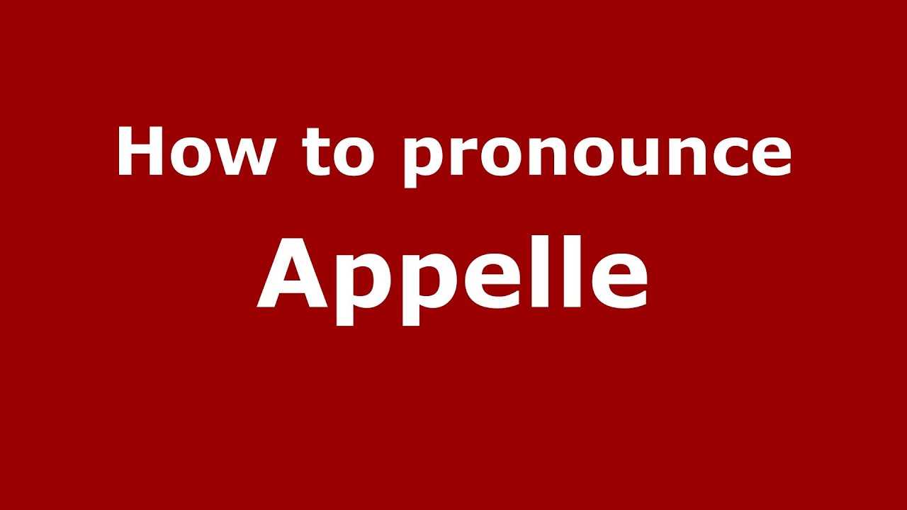 How To Pronounce Appelle In French PronounceNames YouTube how-to-pronounce-appelle-in-french-pronouncenames-youtube