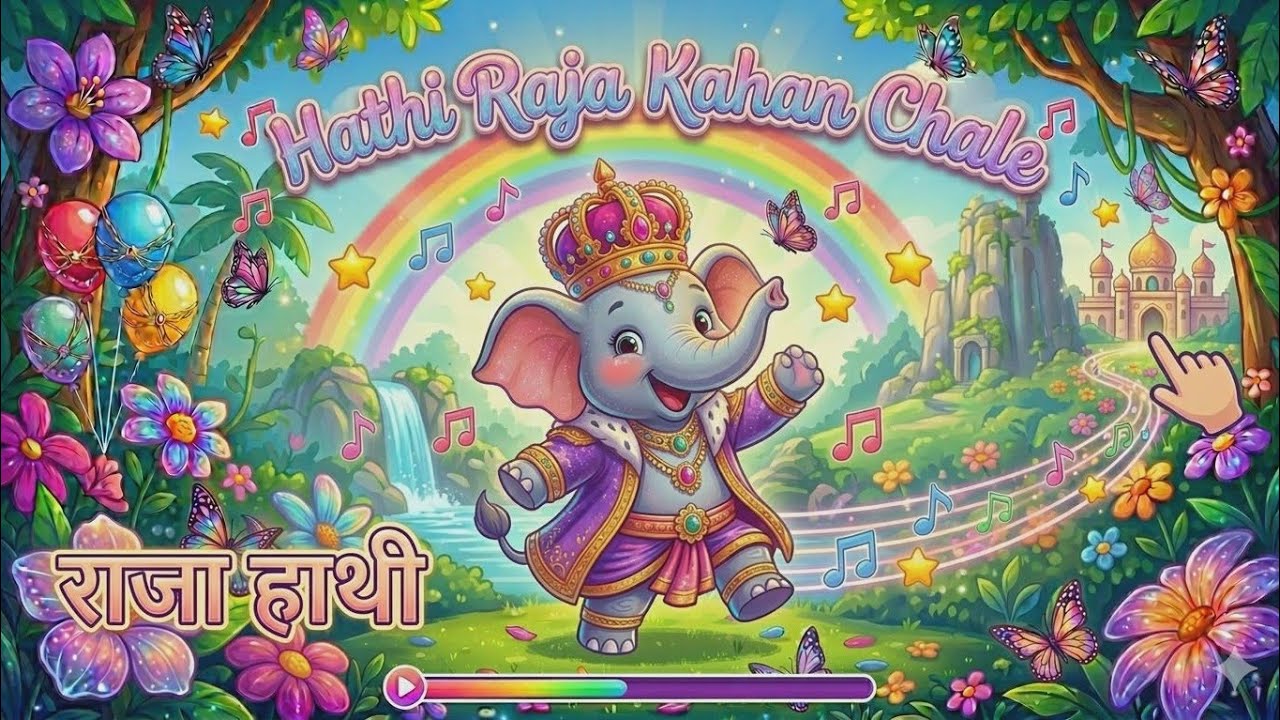 Hathi Raja Kahan Chale 🐘 Best Hindi Poem for Kids | Nursery Rhymes ...