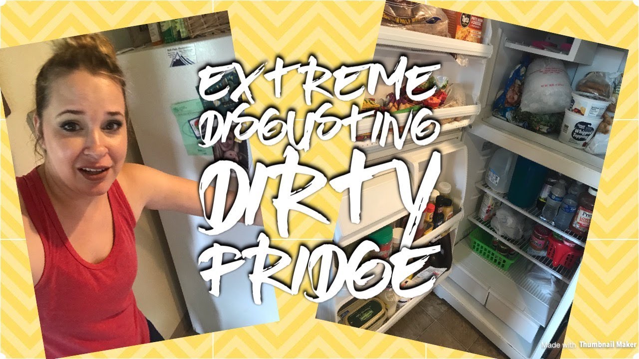 EXTREME DISGUSTING DIRTY FRIDGE I Clean With Me - YouTube