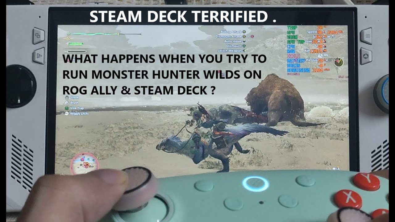 Monster Hunter Wilds Performance + FSR 3.1 Frame Generation | Rog Ally ...