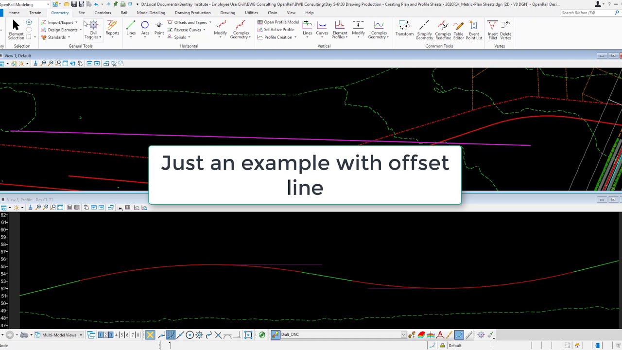 OpenRail-Control horizontal geometry from vertical geometry - YouTube