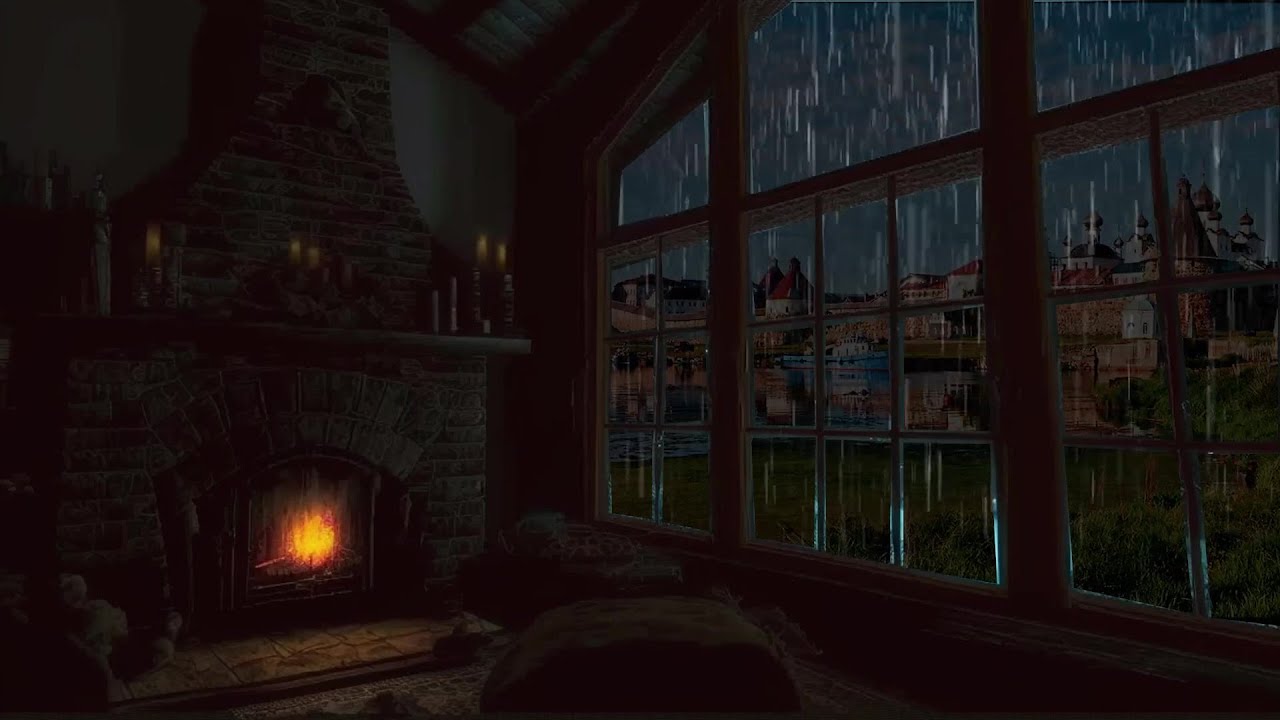 Meditate in the Sound of Rain by the Window - Retreat in a Room Covered ...