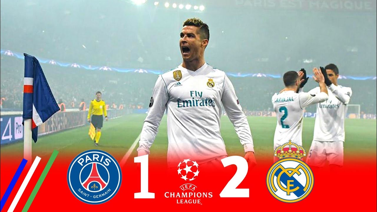 PSG 1 × 2 Real Madrid (C.Ronaldo × Mbappe) UCL 2018 Round Of 16,2nd leg ...