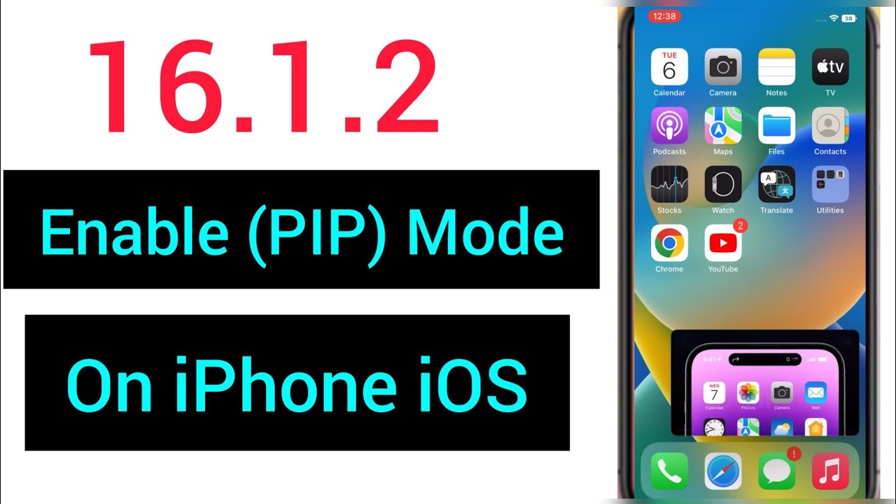 How to Enable Picture in Picture Mode (PIP) in YouTube on iPhone iOS 16 ...