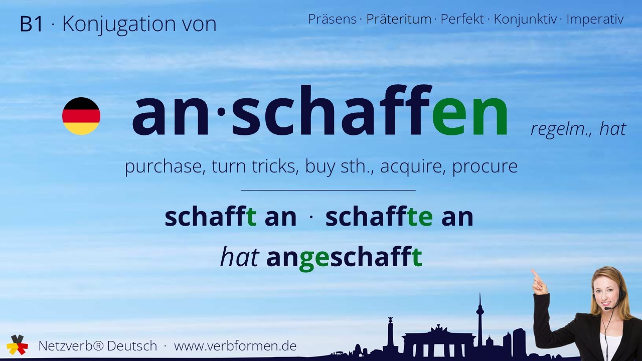 Konjugation Verb „anschaffen“ (regelm., hat) - alle Zeitformen ...