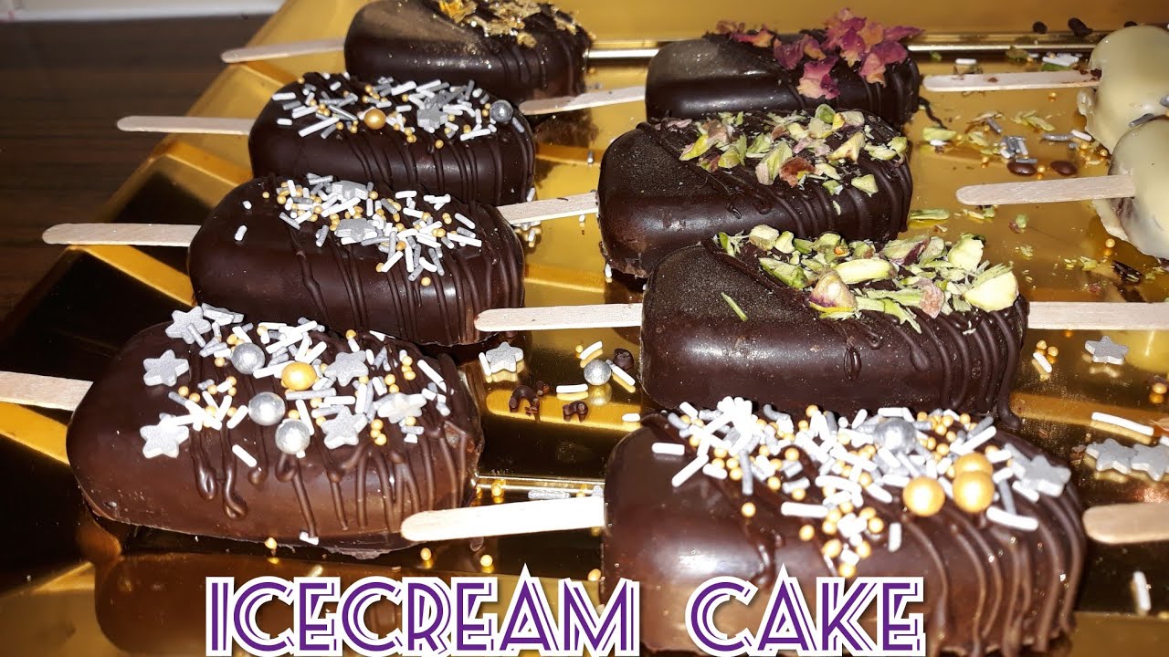 how I use silicone mold and making icecream and heart shaped cake - YouTube
