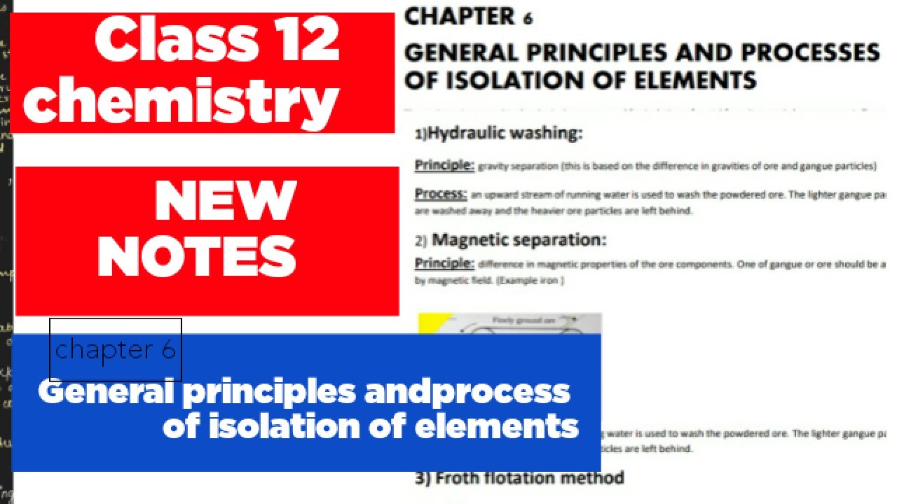 (Class 12 Chemistry) chapter 6: general principles and process of ...