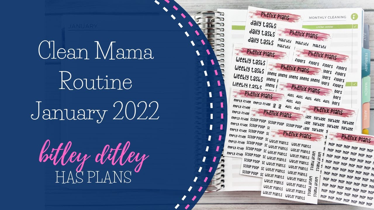 Clean Mama Routine | January 2022 | 7x9 Plum Paper Vertical Columns ...