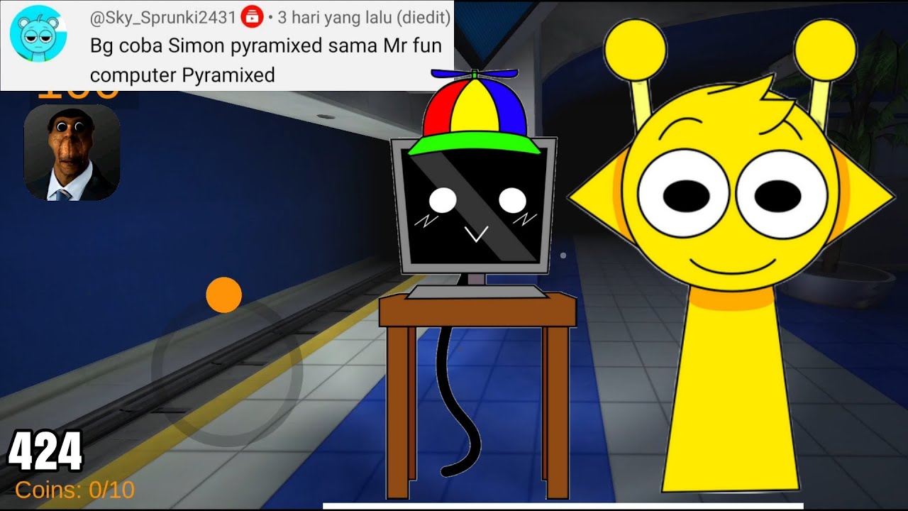 Simon Pyramixed And Mr Fun Computer Pyramixed | Nextbot chasing Part ...