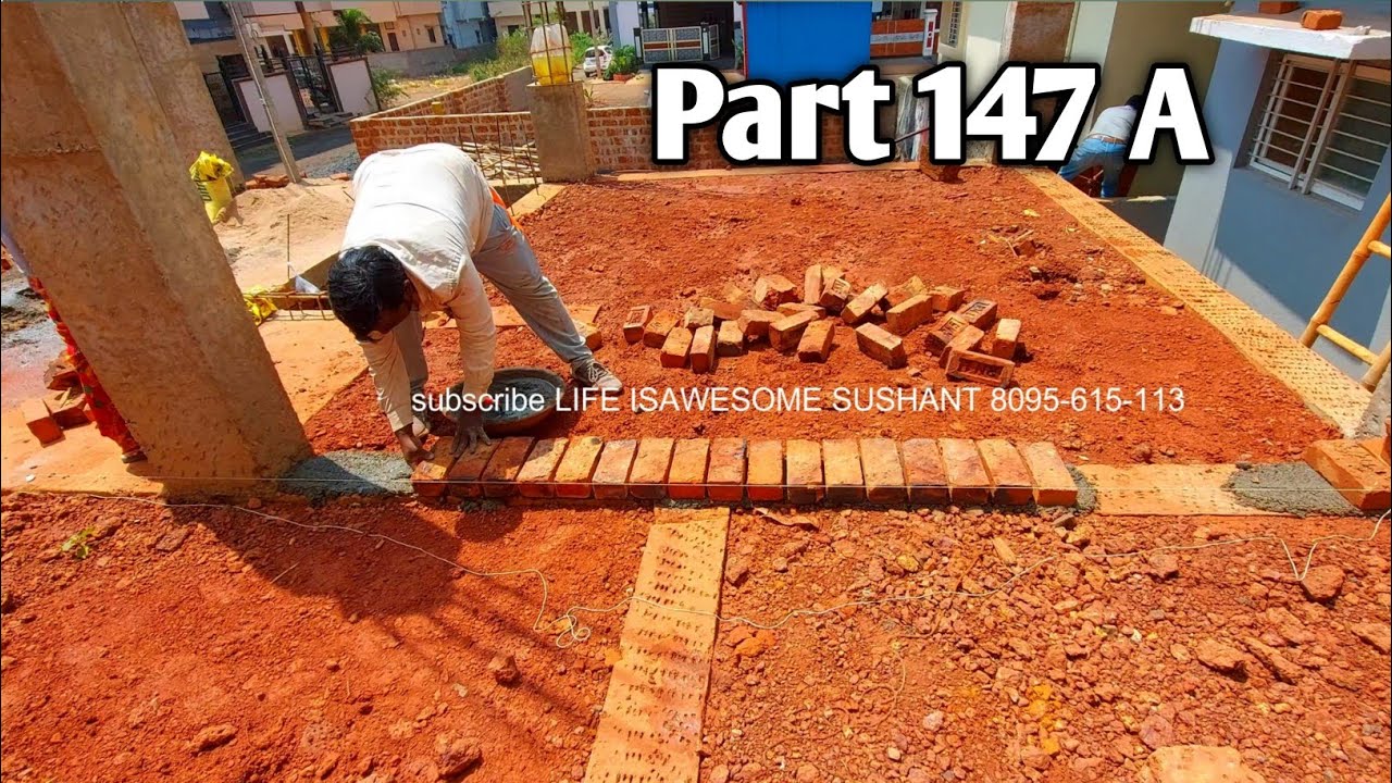 Marking and construction 9 inch wall bsement - YouTube