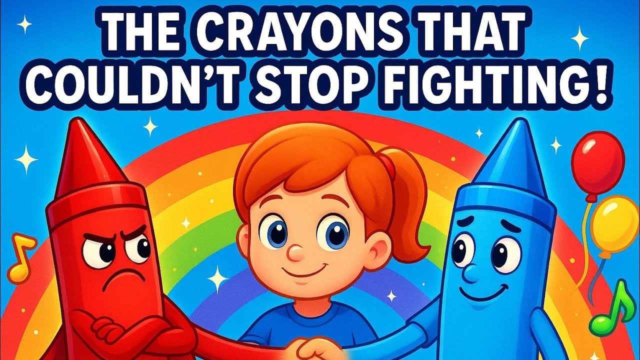 The Crayons That Couldn’t Stop Fighting! 🖍️😡🤝 A Fun Teamwork Song for ...