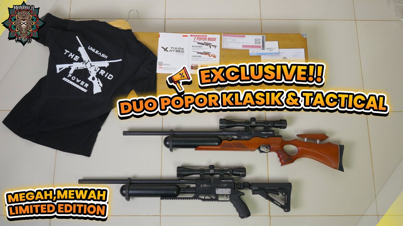 EXCLUSIVE DUO POPOR KLASIK & TACTICAL!! PCP TERBARU!! VIXION HYBRID ...