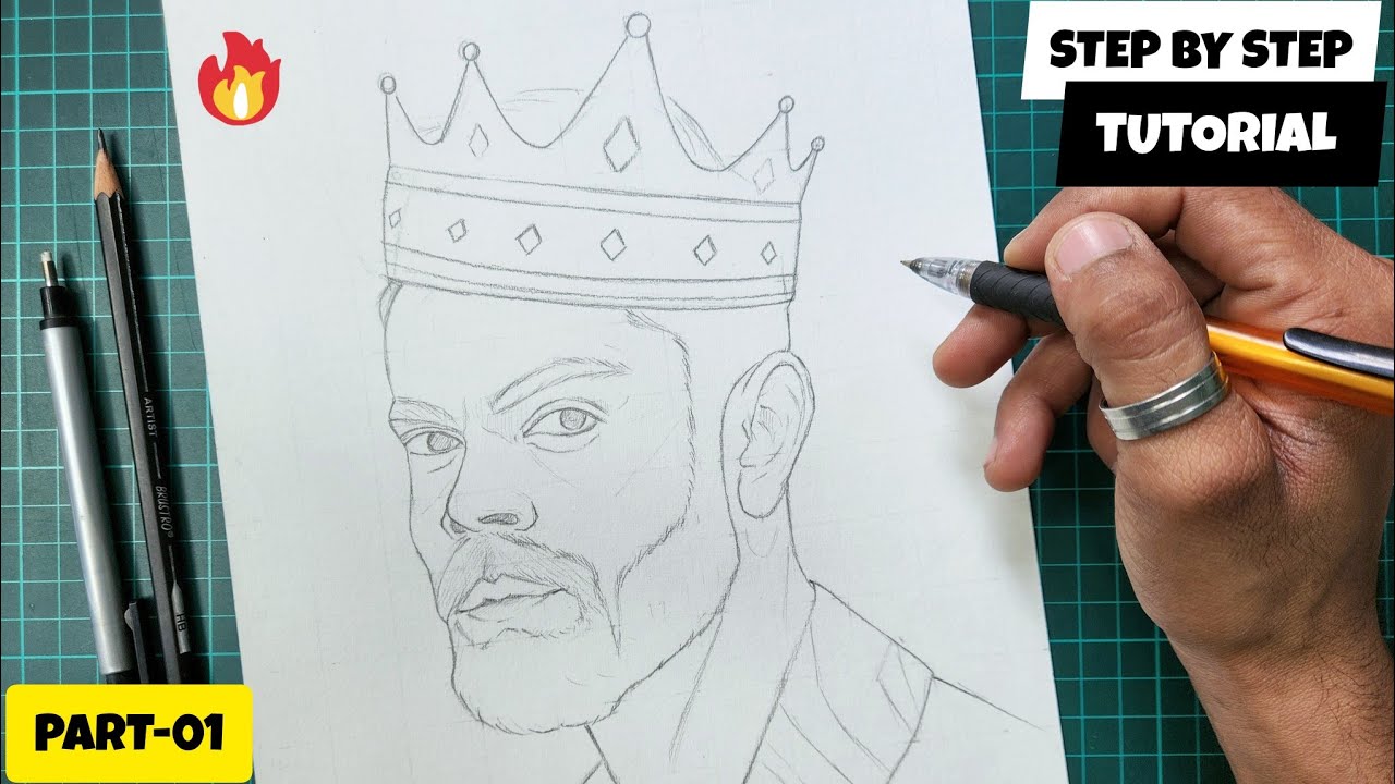 Learn How To Draw The King Of Cricket, Virat Kohli In This Easy Step By ...