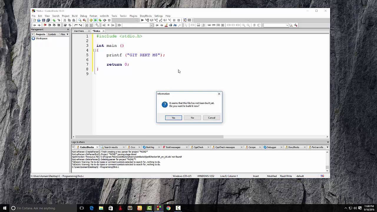 C Programming For Beginners 1 Printf Youtube